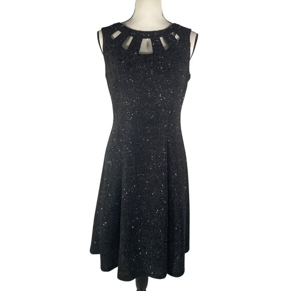 Alyx | Dresses | Alyx Cocktail Dress Cut Outs Black Crinkle Textured ...